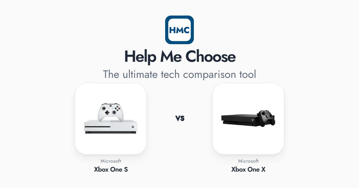 Microsoft Xbox One S vs Microsoft Xbox One X Full Specs - HMC
