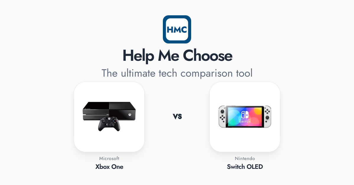 Microsoft Xbox One vs Nintendo Switch OLED Full Specs - HMC