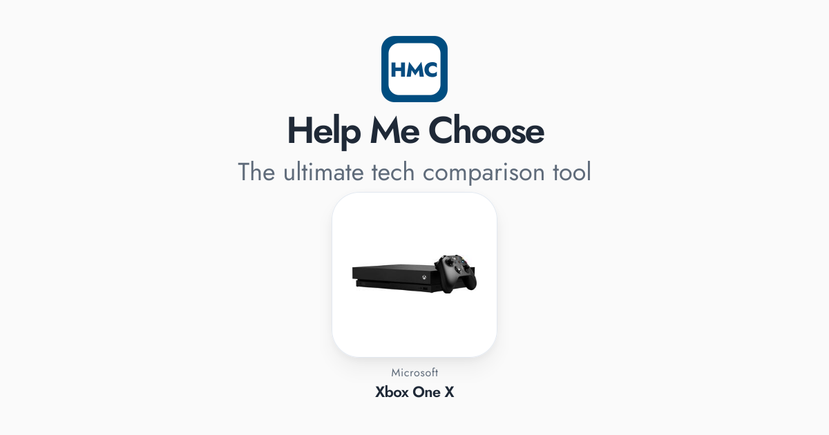 Microsoft Xbox One X Full Specs - HMC