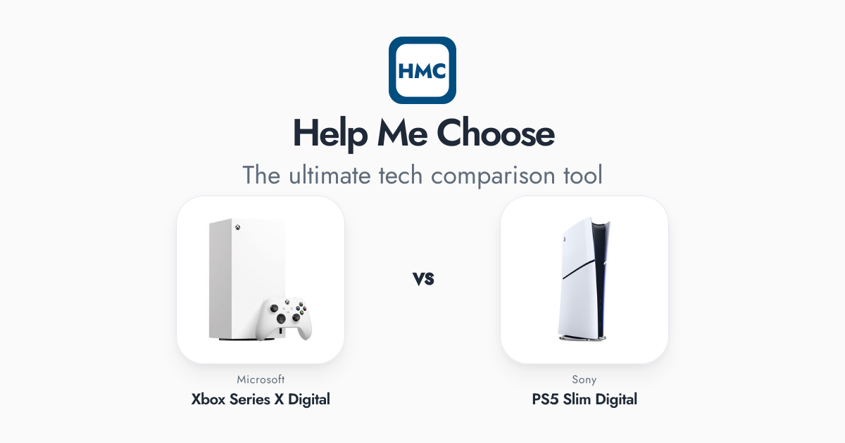 Microsoft Xbox Series X Digital vs Sony PS5 Slim Digital Full Specs - HMC