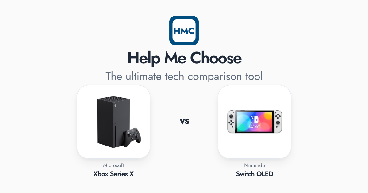 Microsoft Xbox Series X vs Nintendo Switch OLED Full Specs - HMC