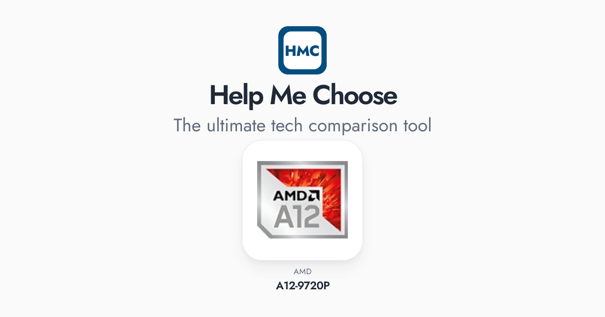 AMD A12-9720P Full Specs - HMC