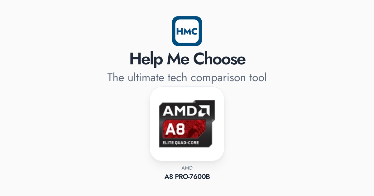 AMD A8 PRO-7600B Full Specs - HMC