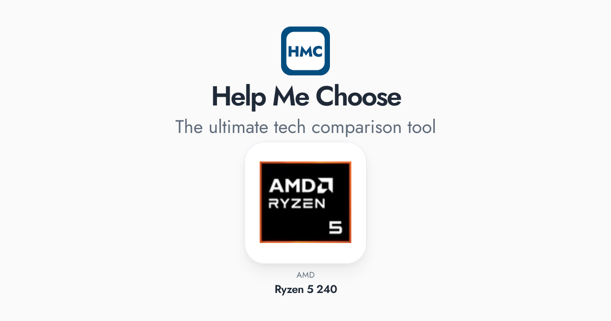 AMD Ryzen 5 240 Full Specs - HMC