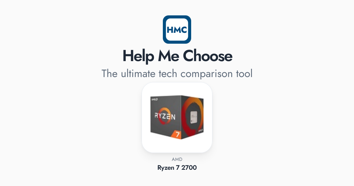 AMD Ryzen 7 2700 Full Specs - HMC