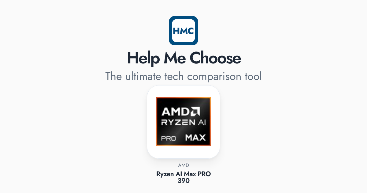 AMD Ryzen AI Max PRO 390 Full Specs - HMC