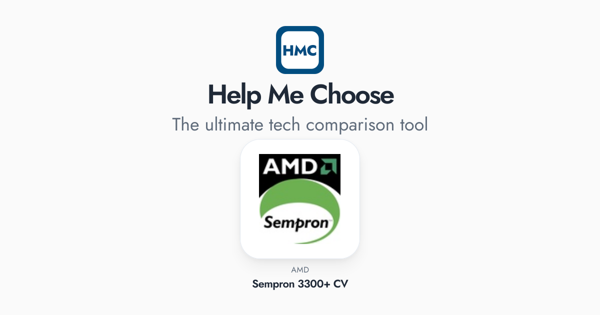 AMD Sempron 3300+ CV Full Specs - HMC
