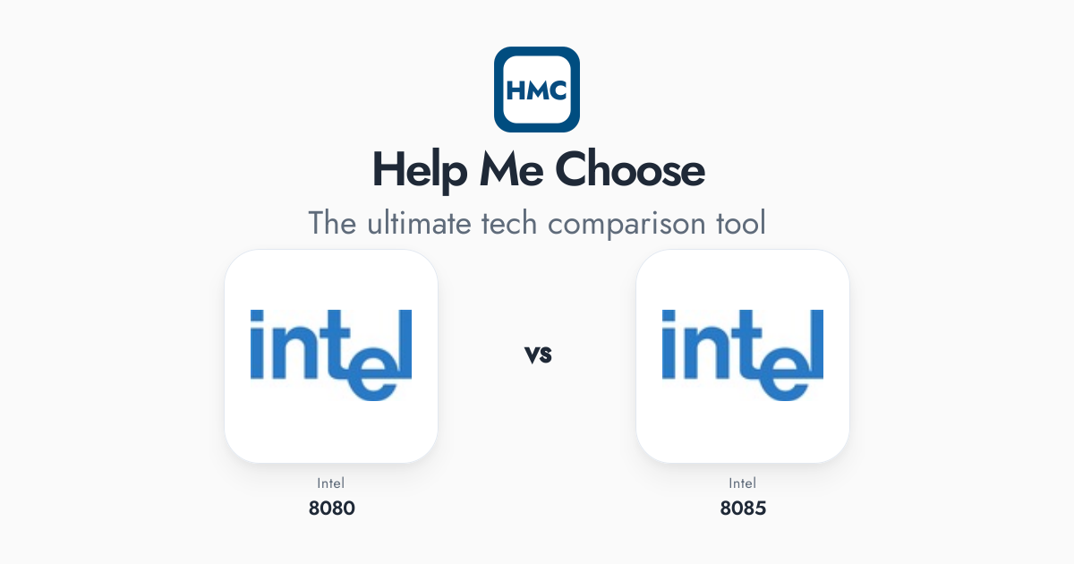Intel 8080 vs Intel 8085 Full Specs - HMC