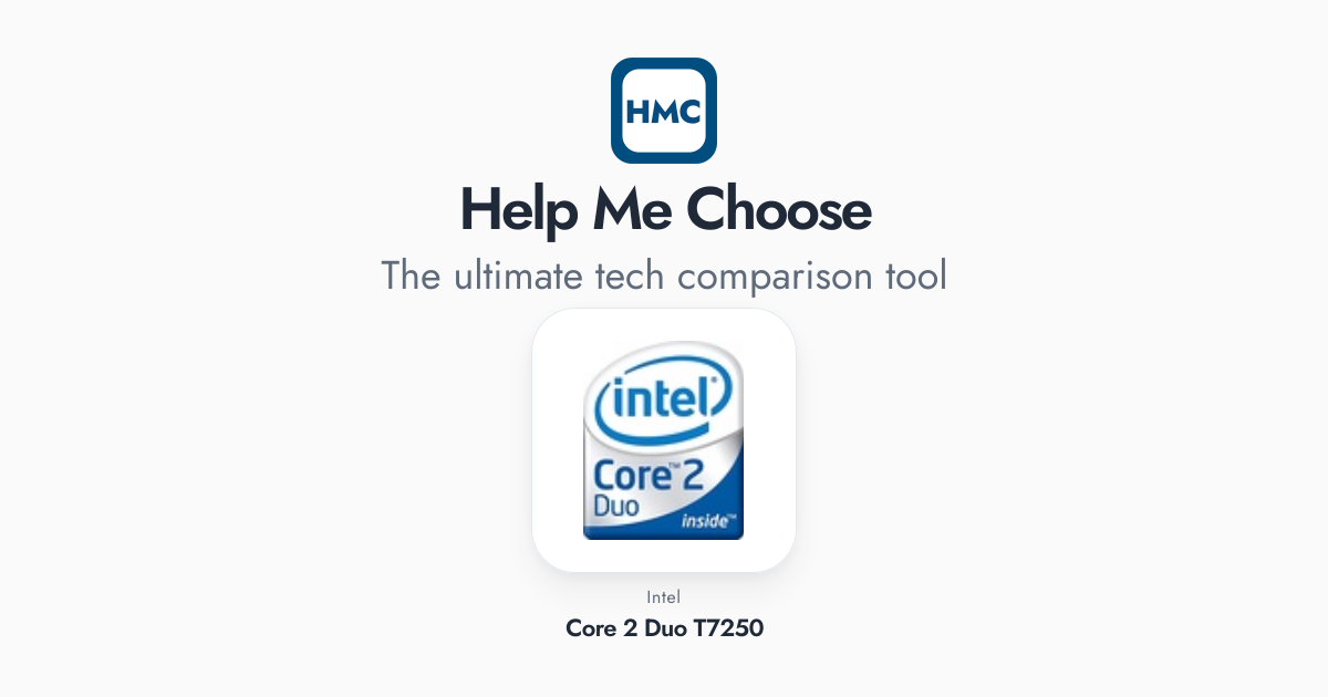 Intel Core 2 Duo T7250 Full Specs - HMC