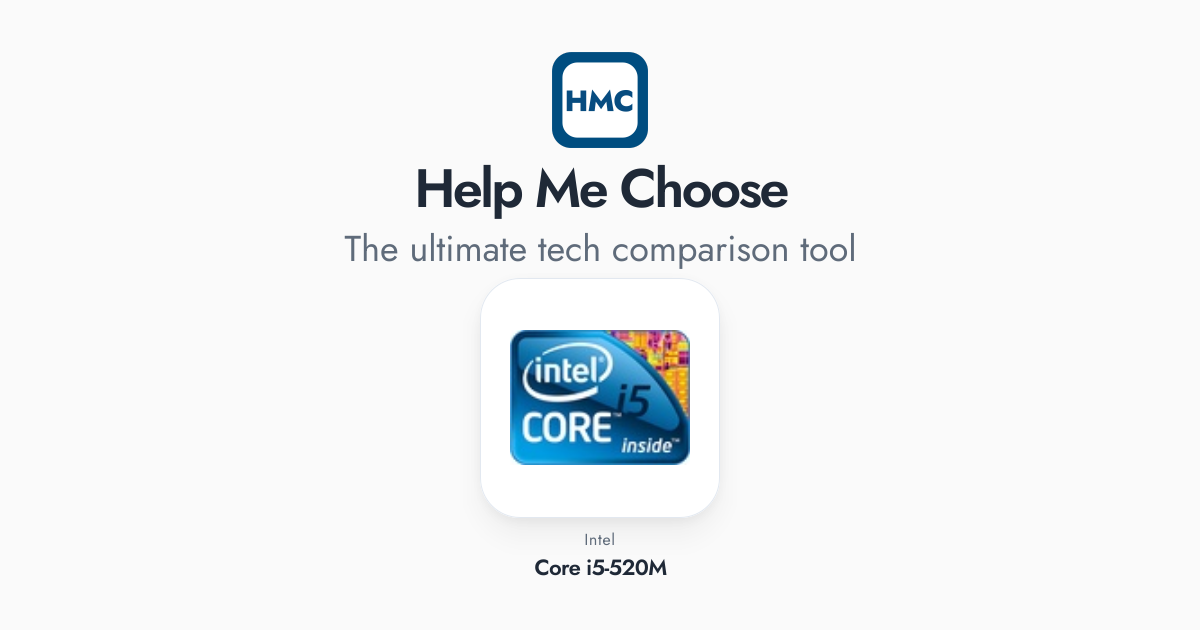 Intel Core i5-520M Full Specs - HMC