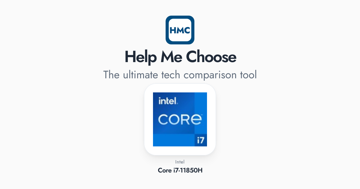 Intel Core i7-11850H Full Specs - HMC