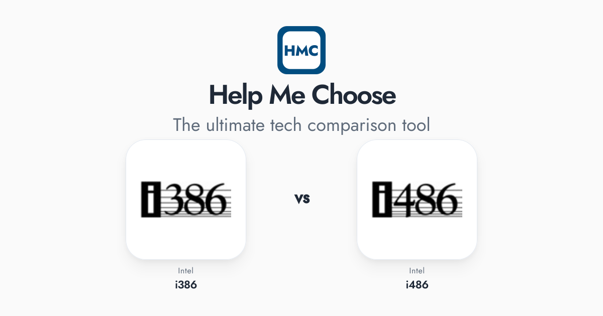 Intel i386 vs Intel i486 Full Specs - HMC
