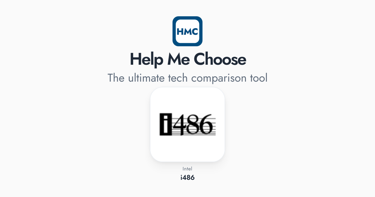 Intel i486 Full Specs - HMC