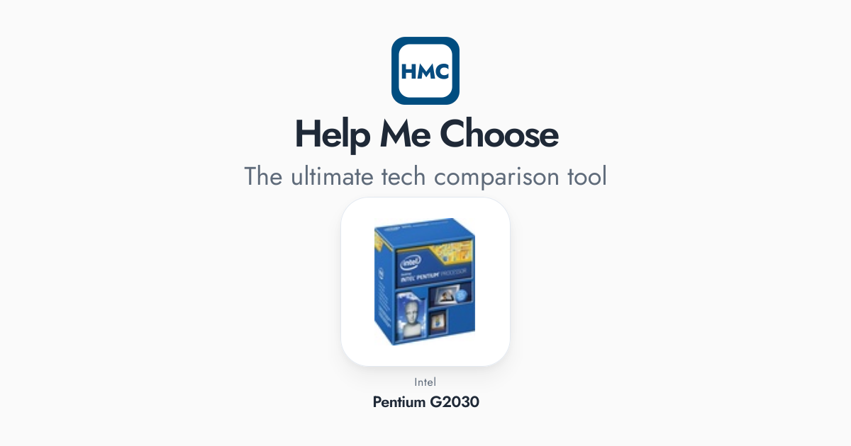 Intel Pentium G2030 Full Specs - HMC