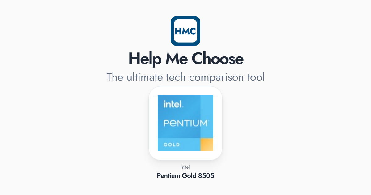 Intel Pentium Gold 8505 Full Specs - HMC