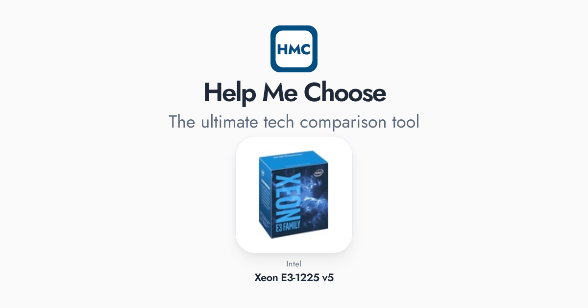 Intel Xeon E3-1225 v5 Full Specs - HMC