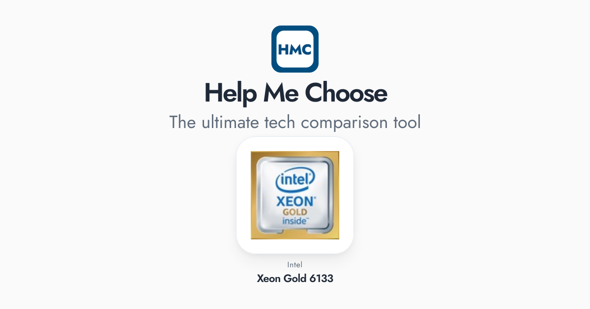 Intel Xeon Gold 6133 Full Specs - HMC