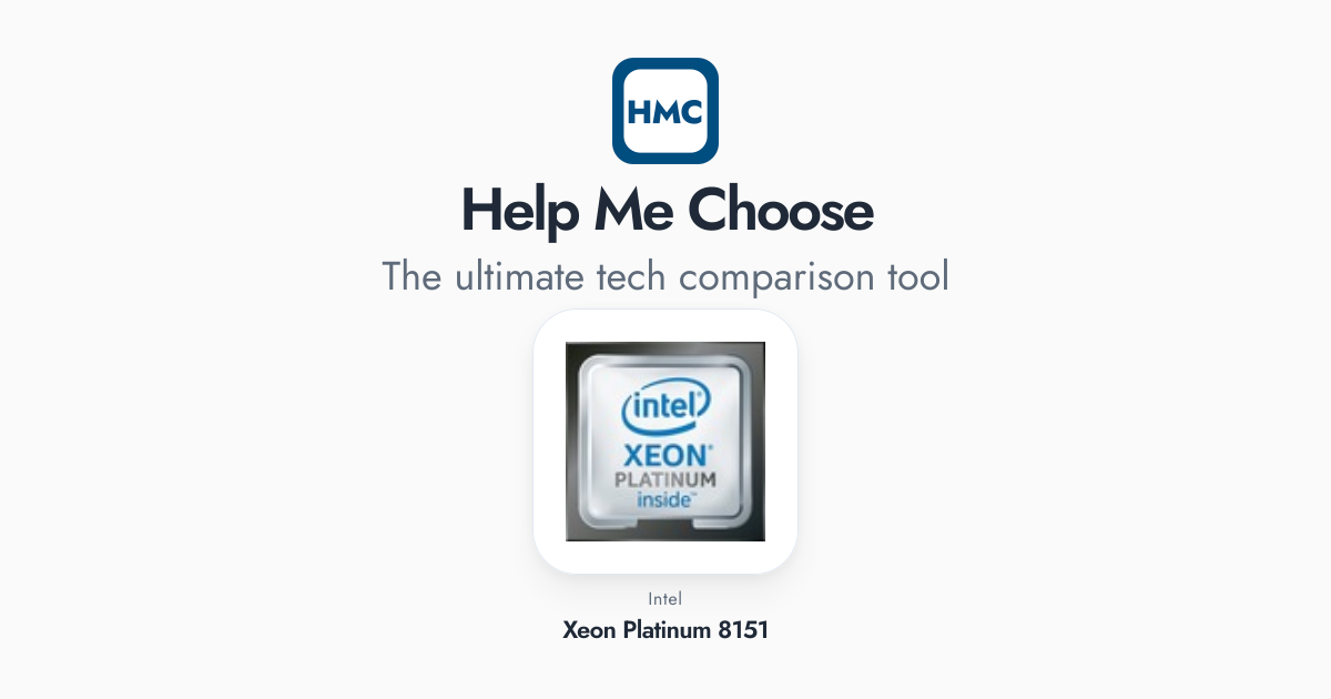 Intel Xeon Platinum 8151 Full Specs - HMC