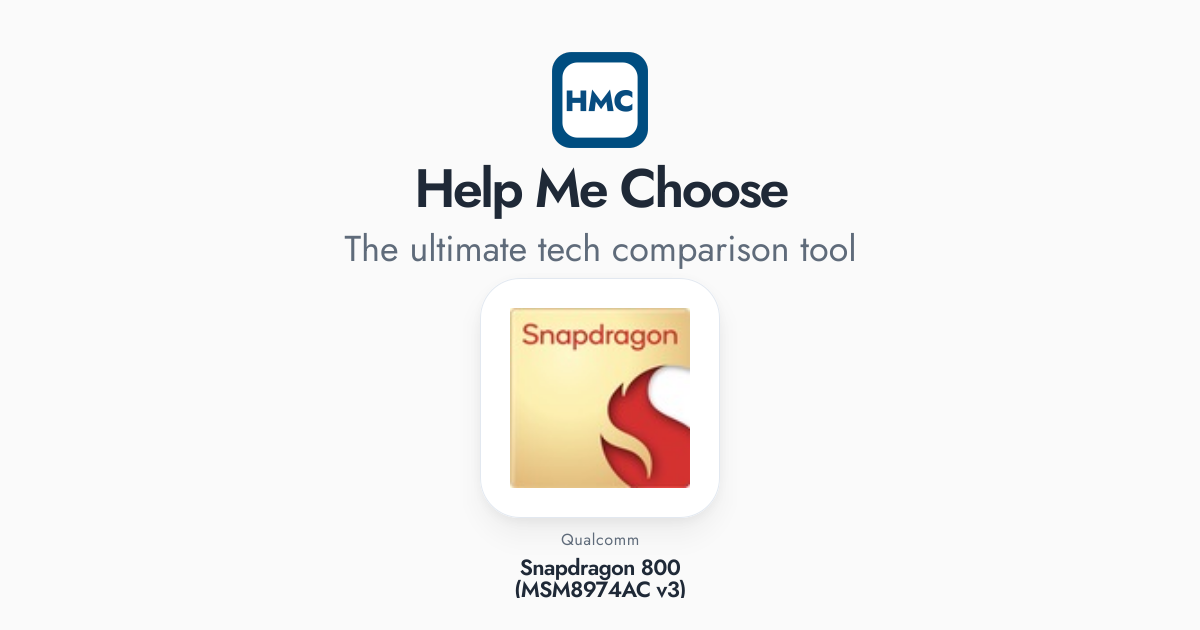 Qualcomm Snapdragon 800 (MSM8974AC v3) Full Specs - HMC