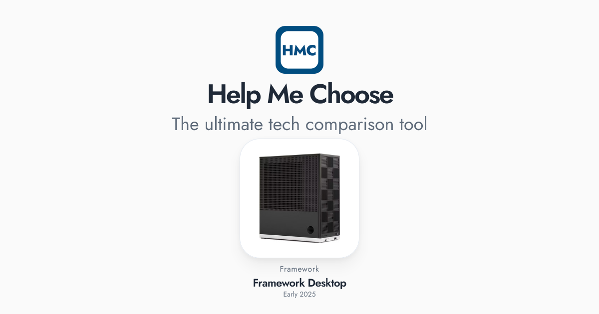 Framework Desktop (Early 2025) Full Specs - HMC