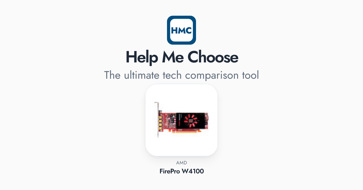 AMD FirePro W4100 Full Specs - HMC