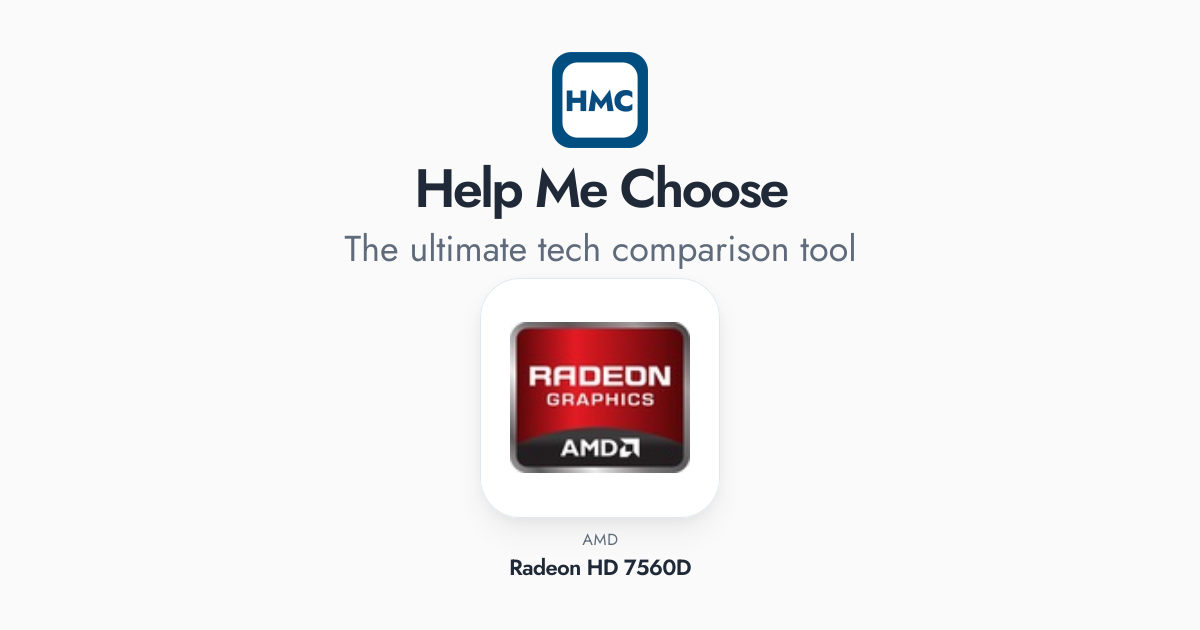 AMD Radeon HD 7560D Full Specs - HMC