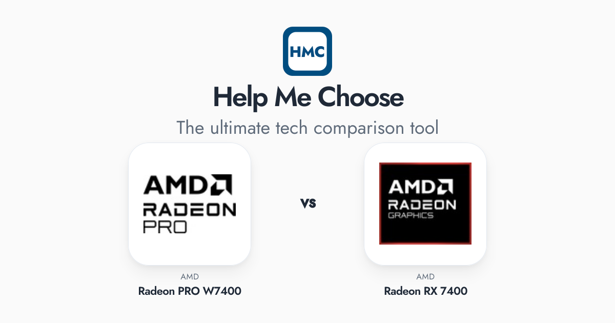 AMD Radeon PRO W7400 vs AMD Radeon RX 7400 Full Specs - HMC