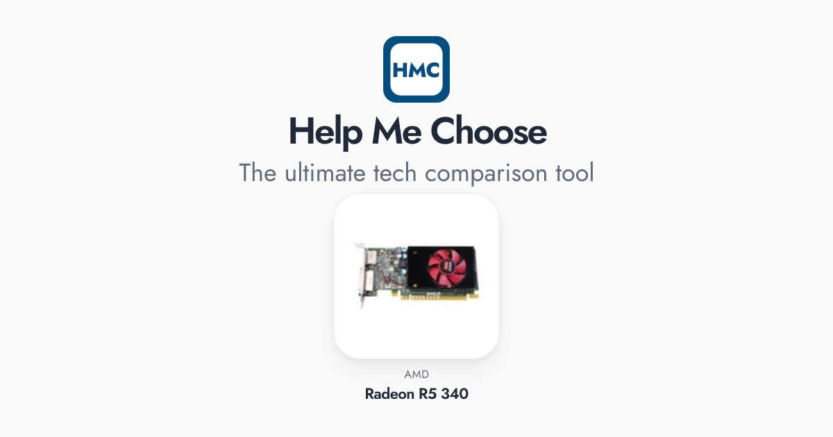 AMD Radeon R5 340 Full Specs - HMC