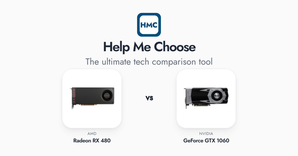 AMD Radeon RX 480 vs NVIDIA GeForce GTX 1060 Full Specs - HMC
