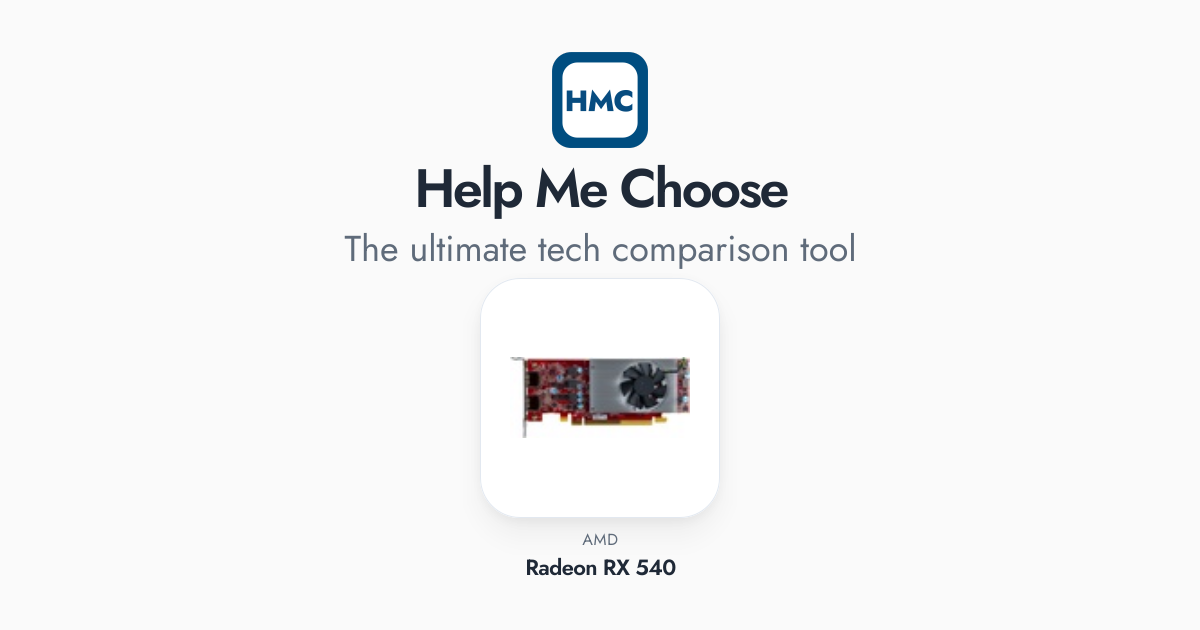 AMD Radeon RX 540 Full Specs - HMC