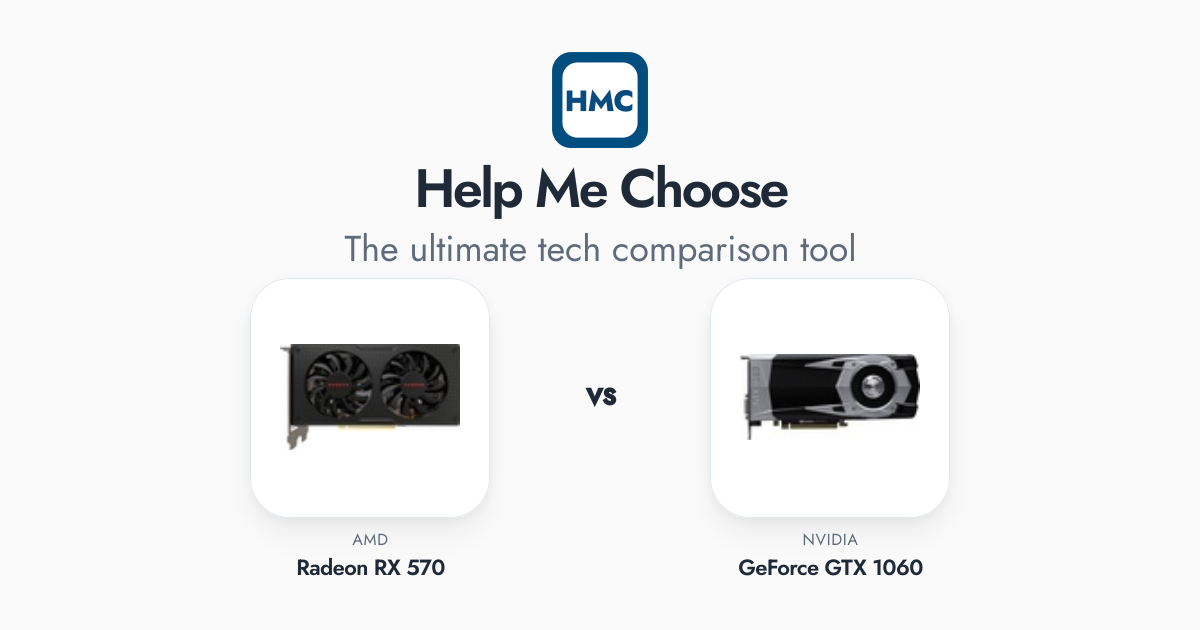 AMD Radeon RX 570 vs NVIDIA GeForce GTX 1060 Full Specs - HMC