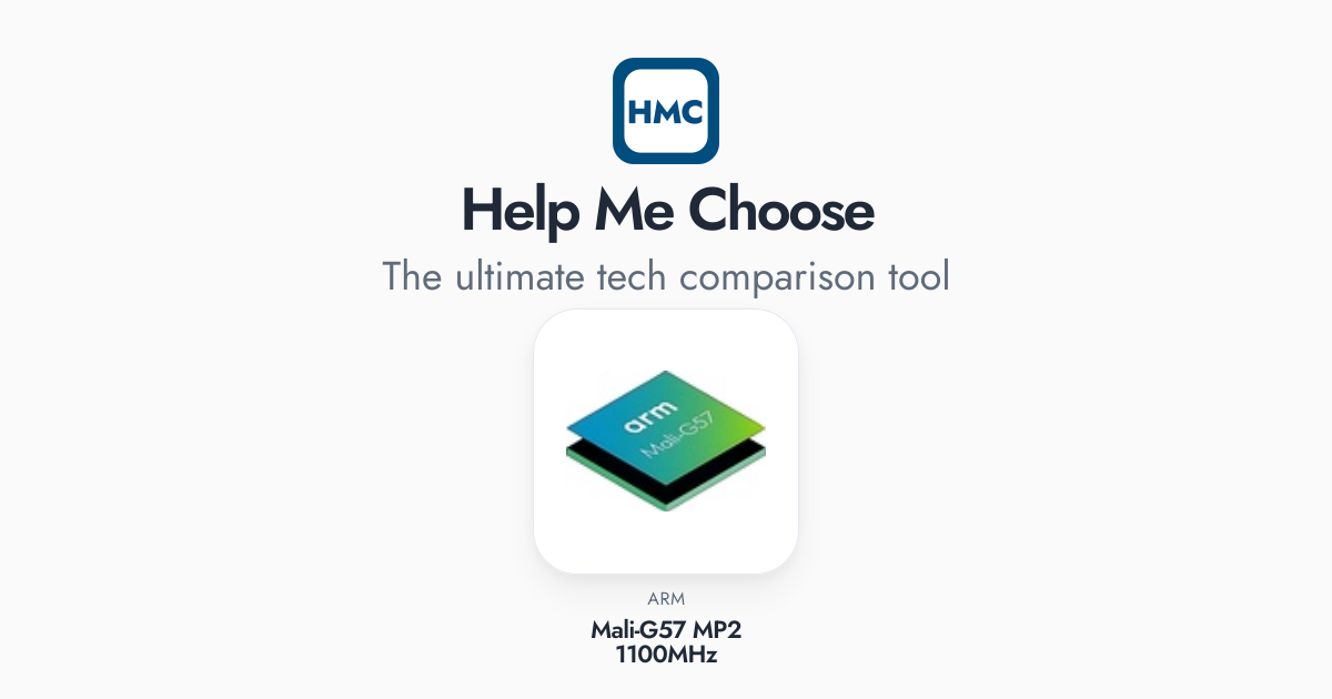 ARM Mali-G57 MP2 1100MHz Full Specs - HMC