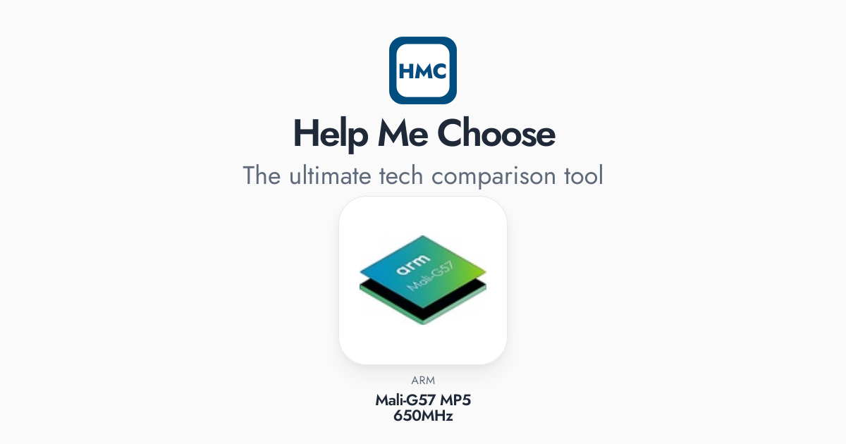ARM Mali-G57 MP5 650MHz Full Specs - HMC