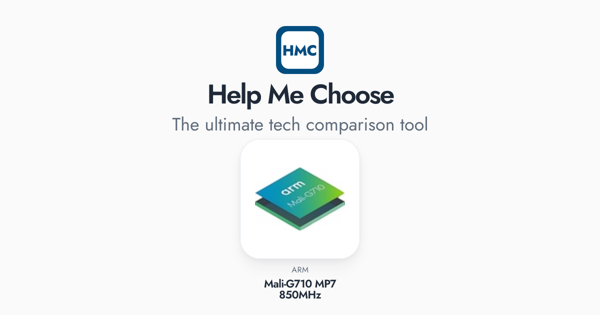 ARM Mali-G710 MP7 850MHz Full Specs - HMC