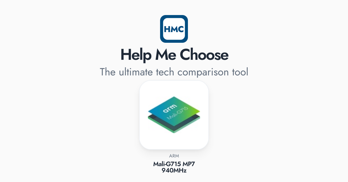 ARM Mali-G715 MP7 940MHz Full Specs - HMC