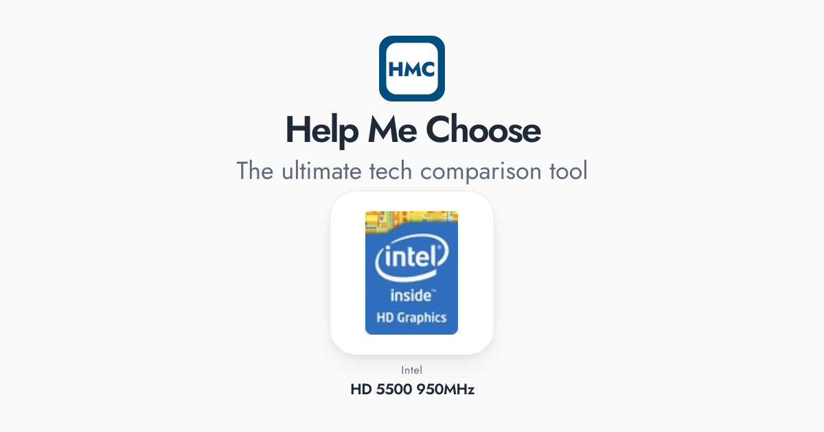 Intel HD 5500 950MHz Full Specs - HMC