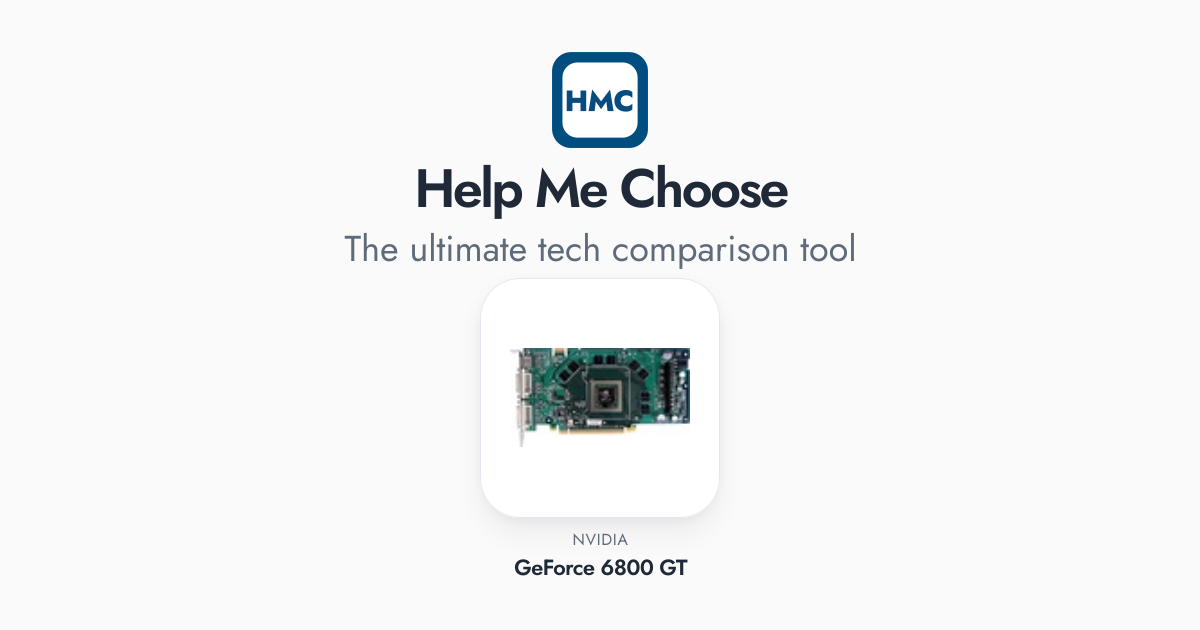 NVIDIA GeForce 6800 GT Full Specs - HMC