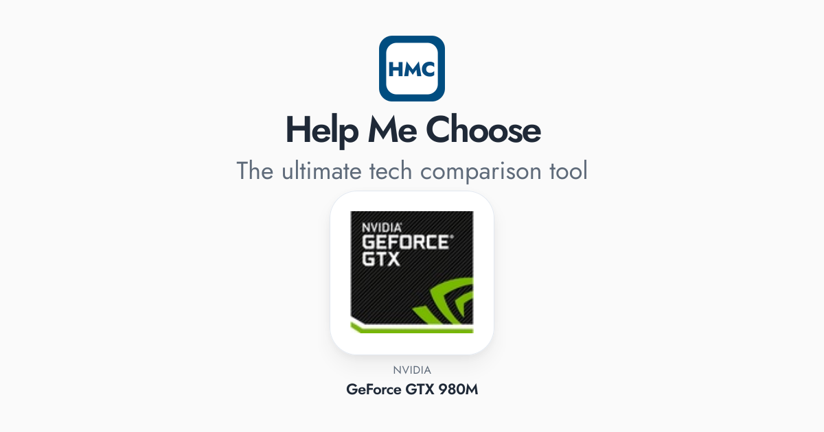 NVIDIA GeForce GTX 980M Full Specs - HMC
