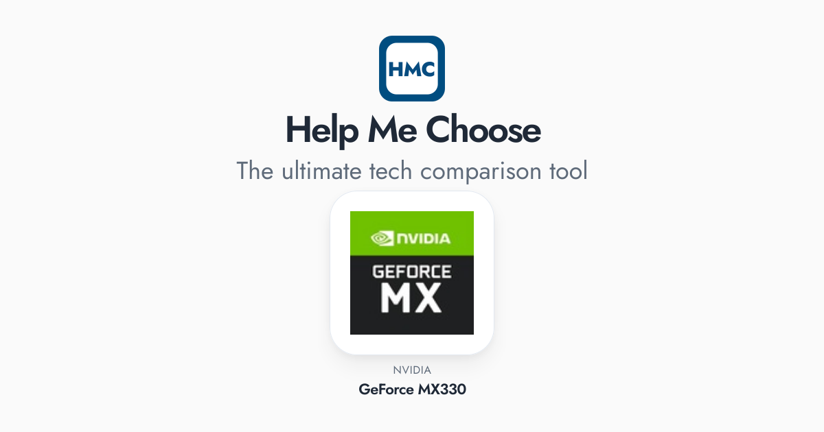 NVIDIA GeForce MX330 Full Specs - HMC