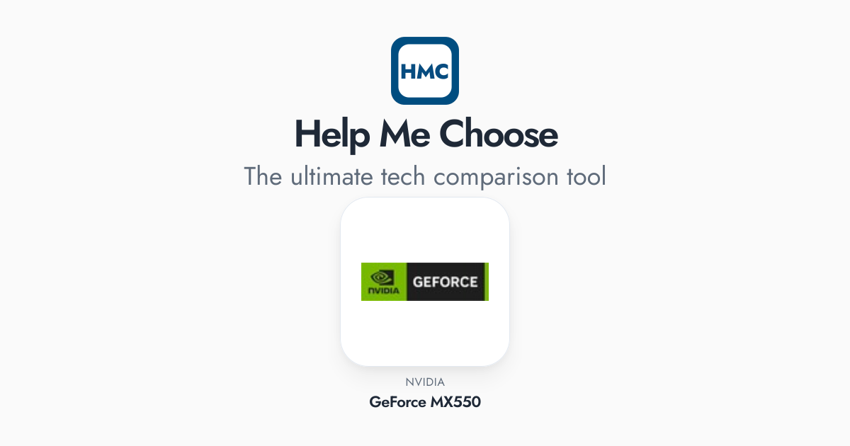 NVIDIA GeForce MX550 Full Specs - HMC