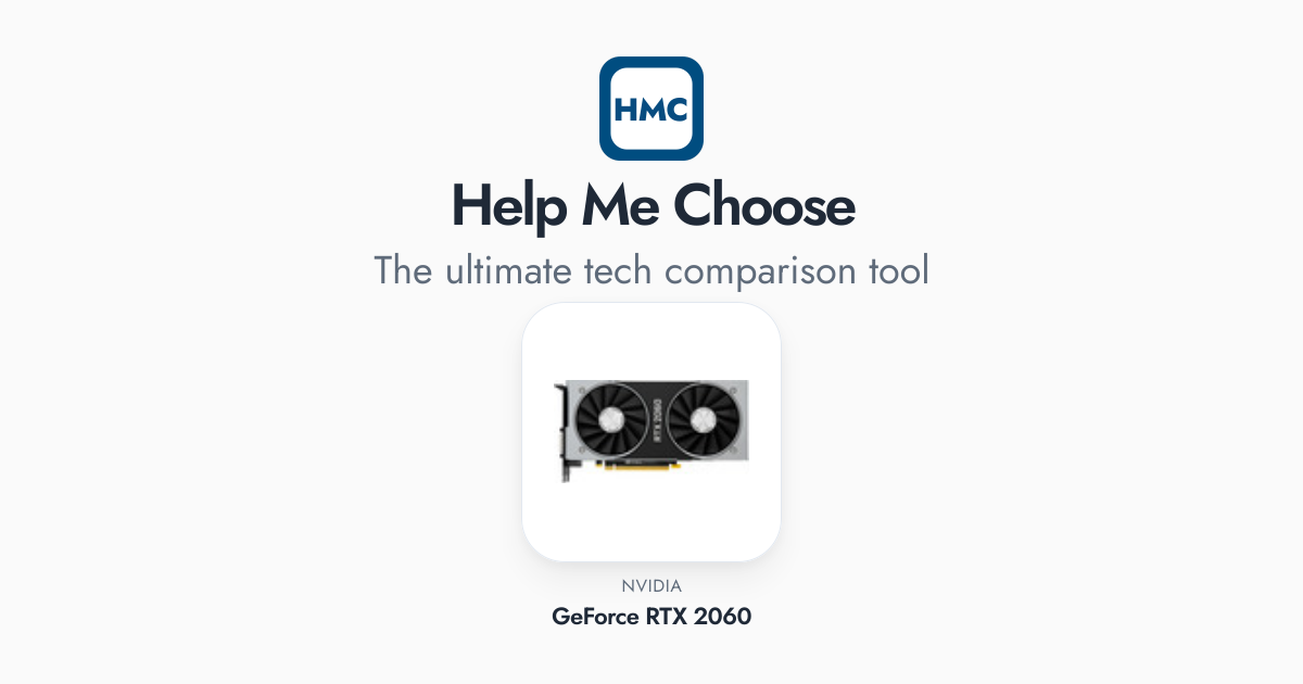 NVIDIA GeForce RTX 2060 Full Specs - HMC