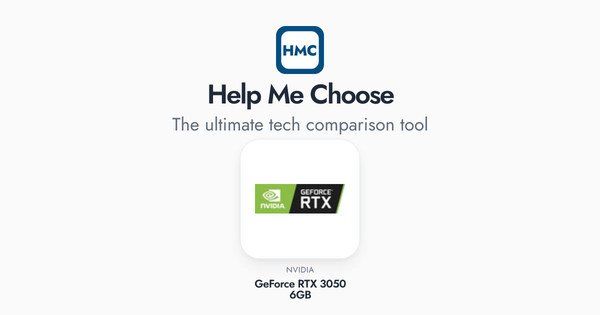 NVIDIA GeForce RTX 3050 6GB Full Specs - HMC