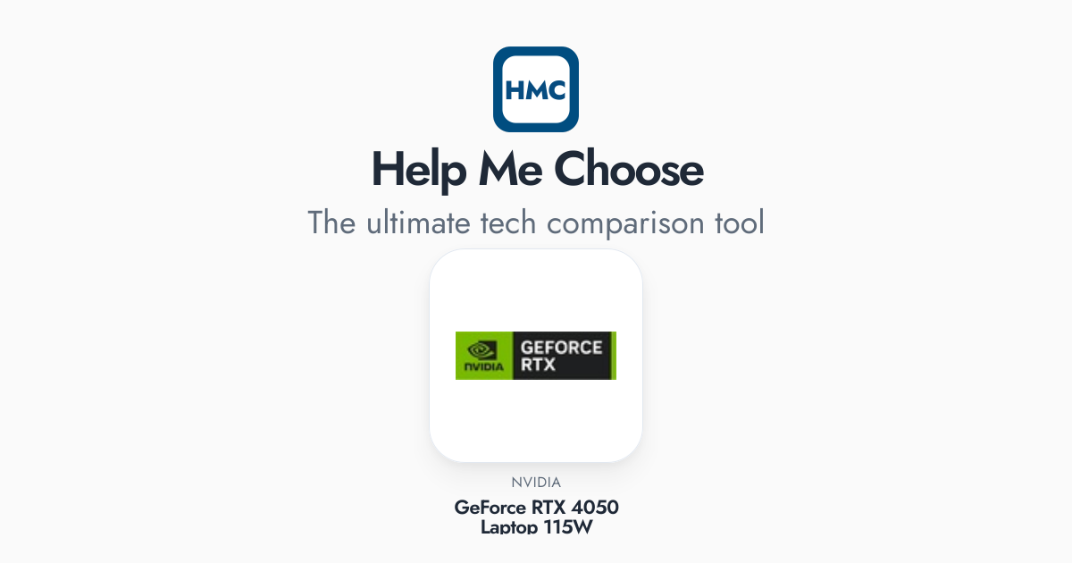 NVIDIA GeForce RTX 4050 Laptop 115W Full Specs - HMC
