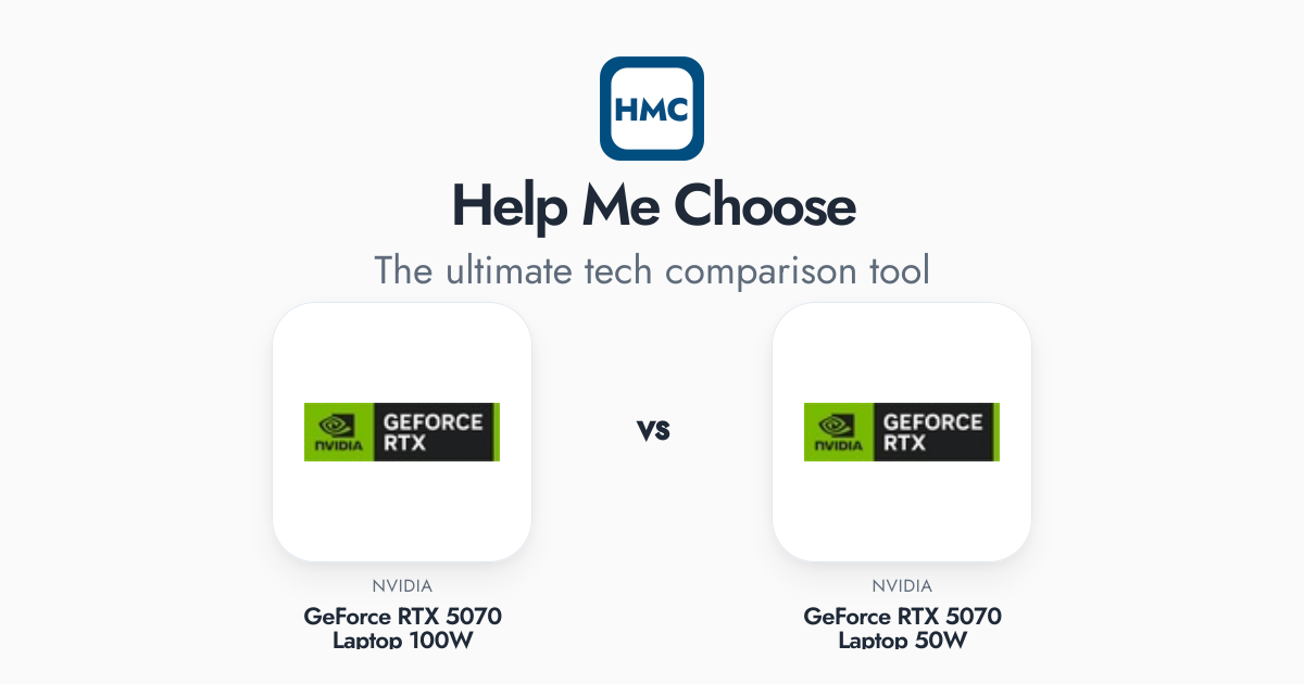 NVIDIA GeForce RTX 5070 Laptop 100W vs NVIDIA GeForce RTX 5070 Laptop ...