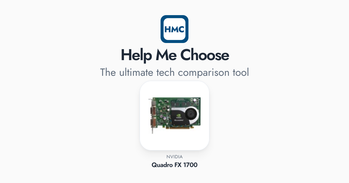 NVIDIA Quadro FX 1700 Full Specs - HMC