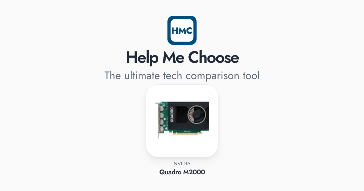 NVIDIA Quadro M2000 Full Specs - HMC
