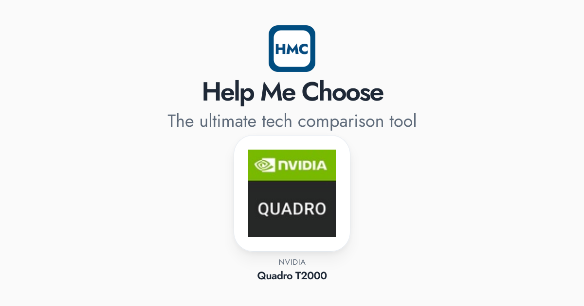 NVIDIA Quadro T2000 Full Specs - HMC