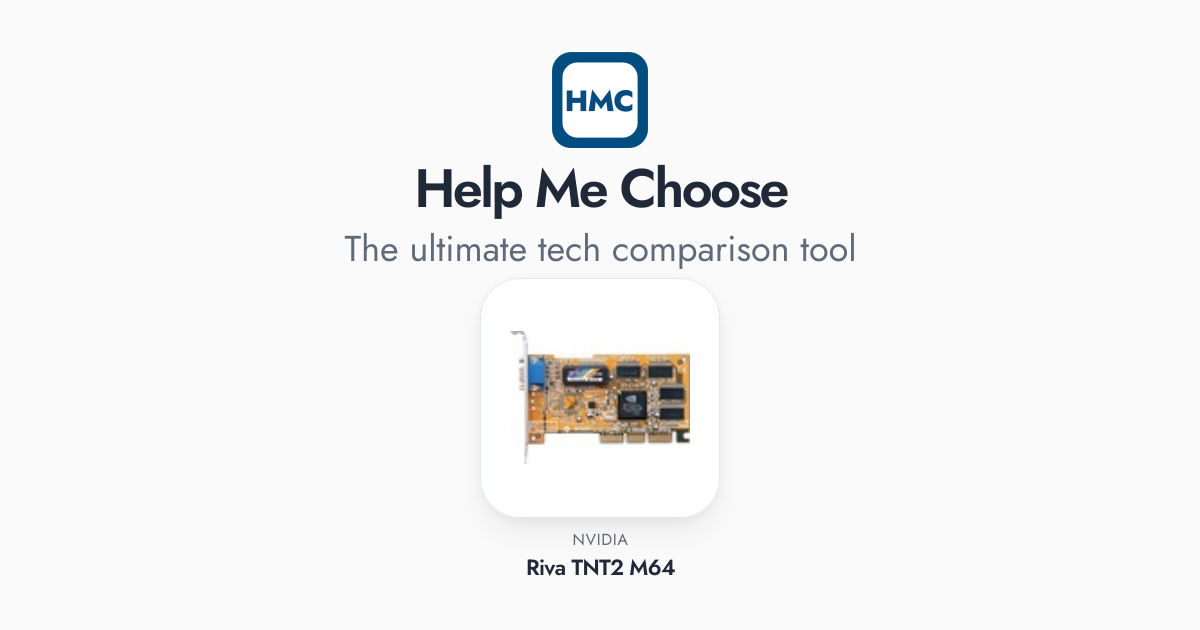 NVIDIA Riva TNT2 M64 Full Specs - HMC