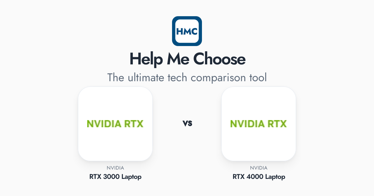 NVIDIA RTX 3000 Laptop vs NVIDIA RTX 4000 Laptop Full Specs - HMC