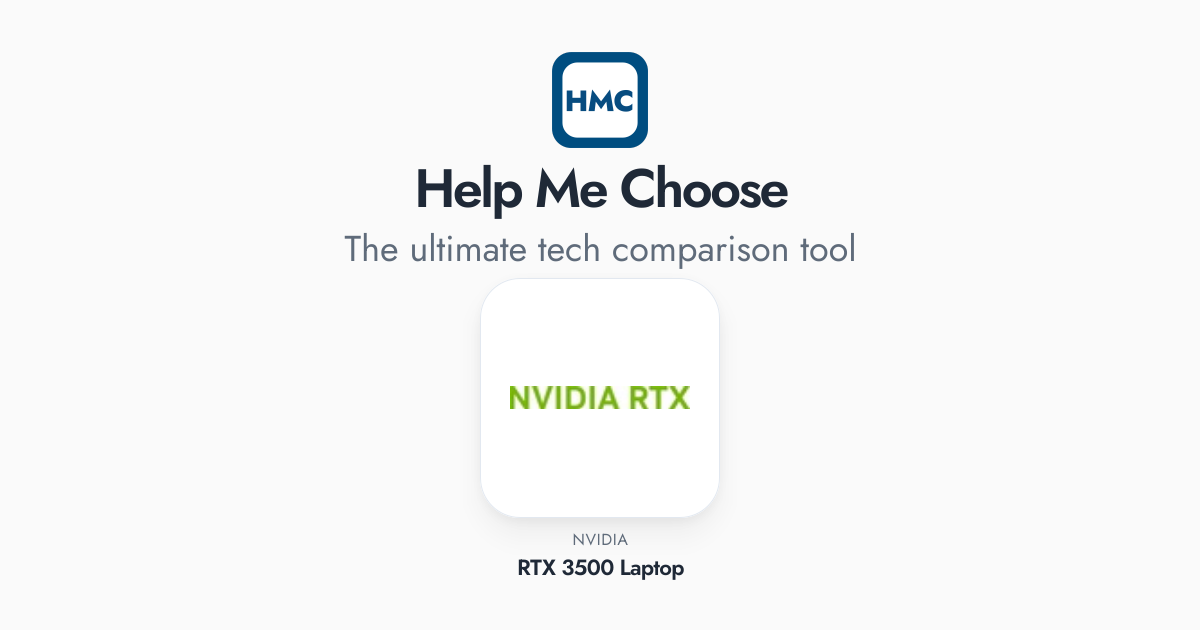 NVIDIA RTX 3500 Laptop Full Specs - HMC